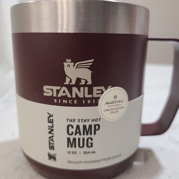 Stanley | Dining | Stanley Burgundy Insulated Mug With Silver Rim ...